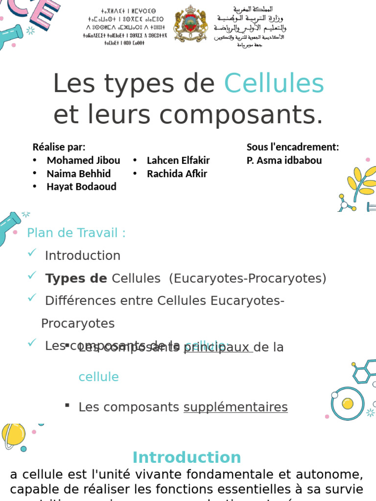 Les Types de Cellules Et Leurs Composants | PDF | Cellule (Biologie ...