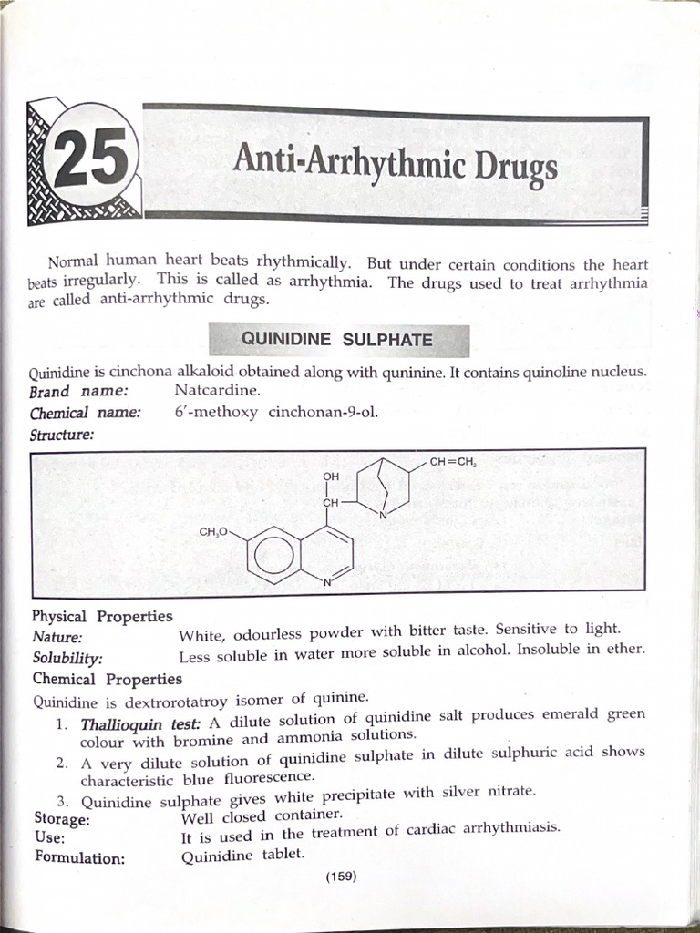 Chap7 Anti-Arrhythmic Drugs | PDF