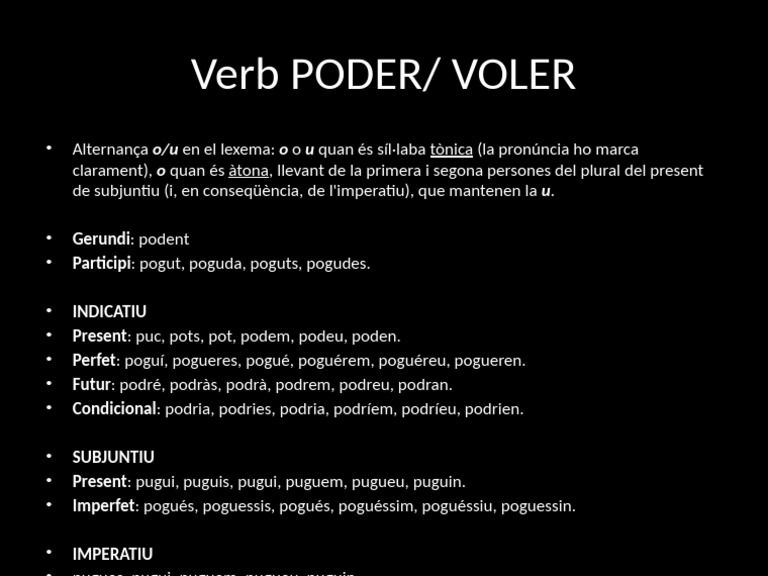 Verb Poder Voler | PDF