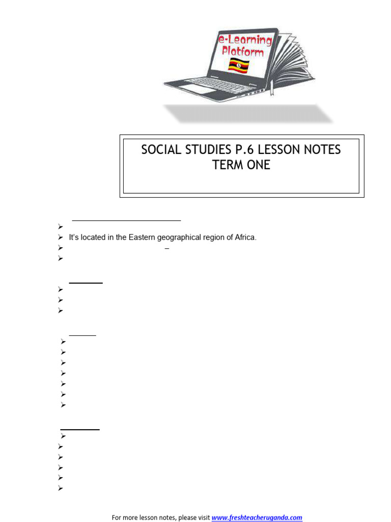 P.6 SST LESSON NOTES TERM 1,2,3 - Compressed | PDF | Nile | Volcano