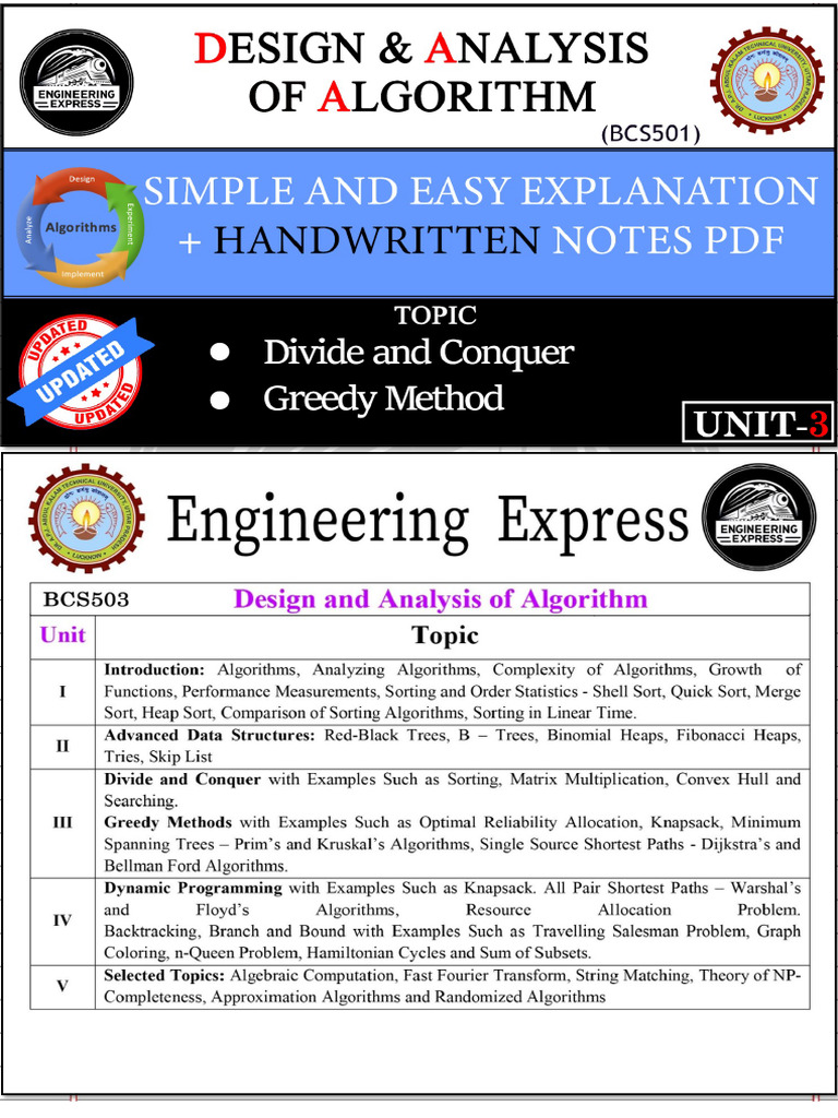 DAA Unit 3 Demo | PDF