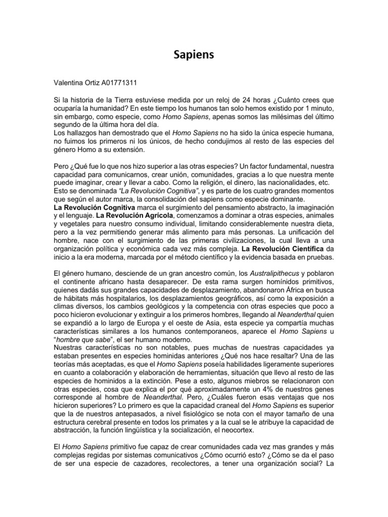 Sapiens | PDF | Humano | Homo