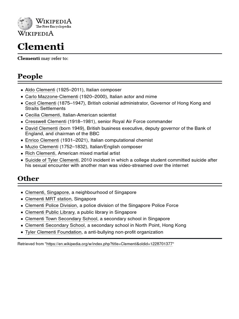 "Clementi: People and Places" | PDF
