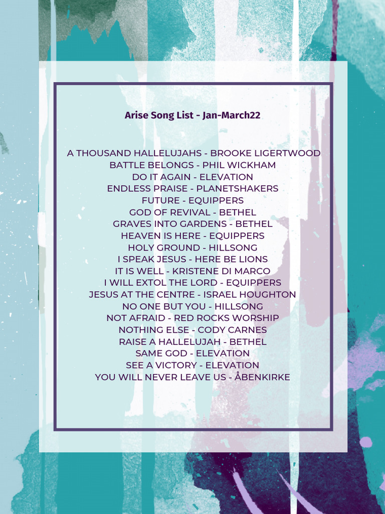 Arise Song List | PDF