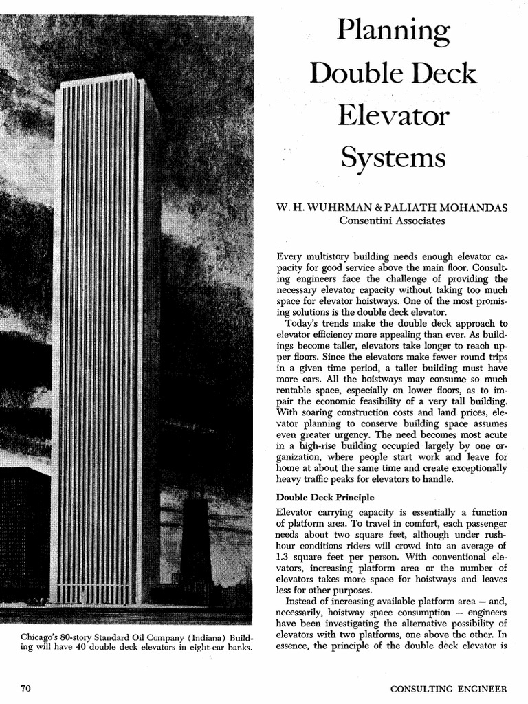 Planning Double Deck Elevator Systems | PDF