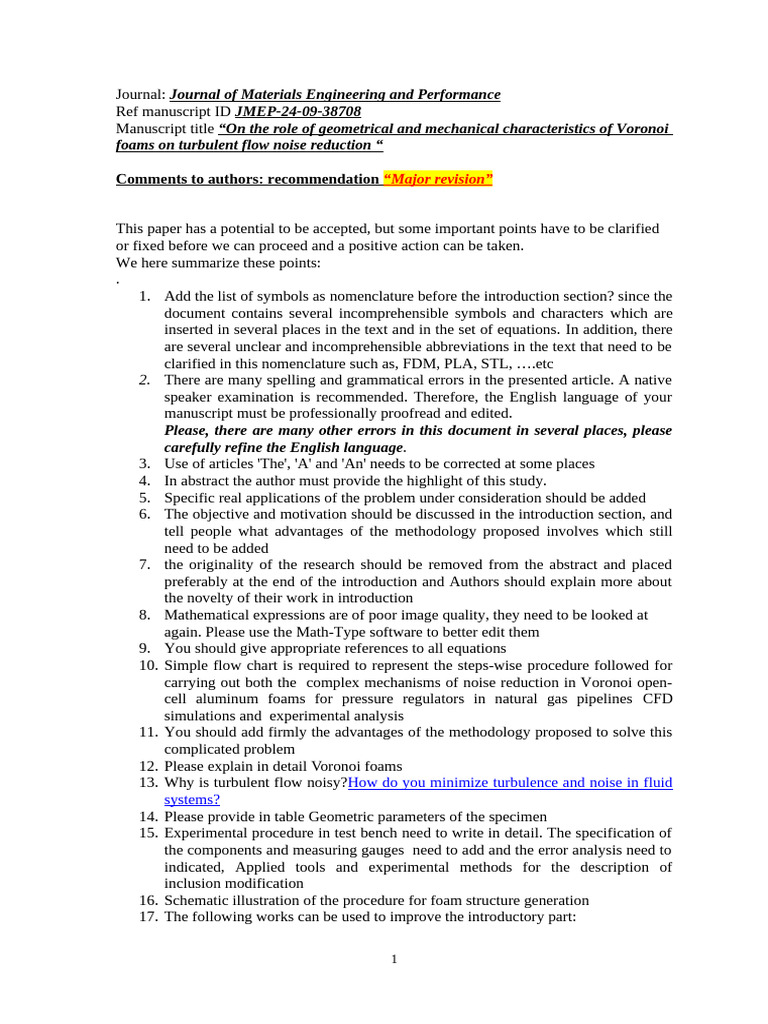 Review Comments JMEP-24!09!38708 | PDF