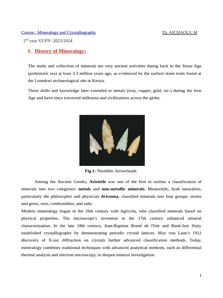 Mineralogy and Crystallography | PDF | Rock (Geology) | Minerals