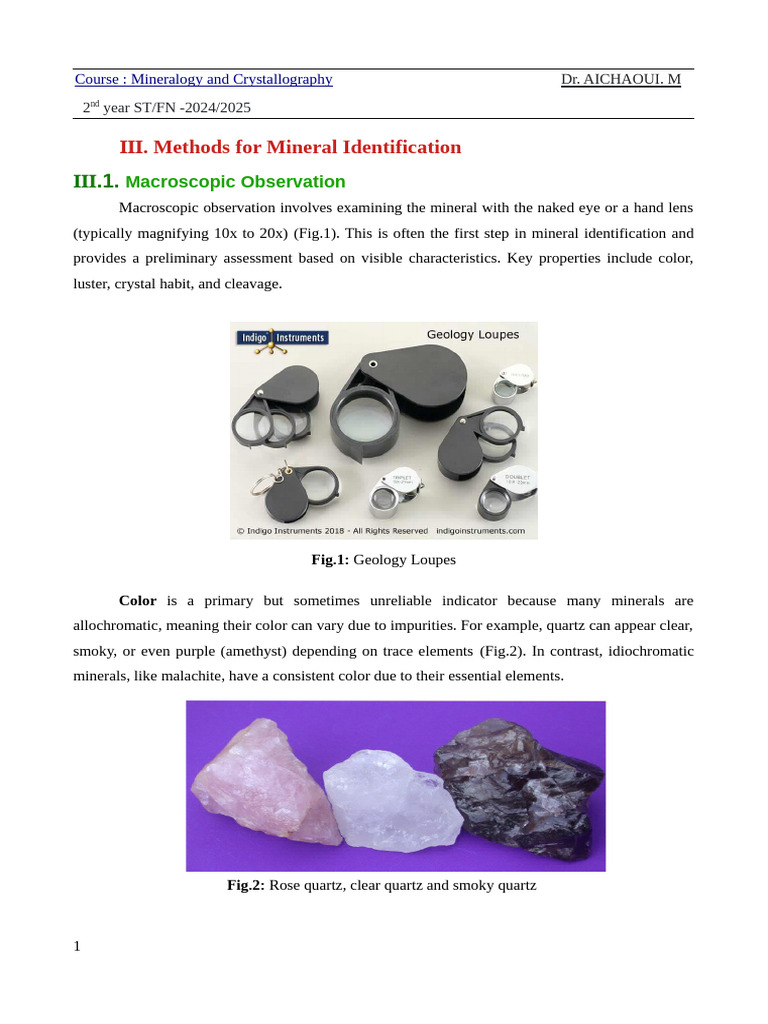 Mineralogy and Crystallography 3 | PDF | Minerals | Fluorescence