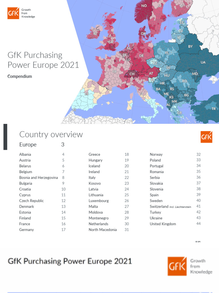 En GFK Purchasing Power Europe 2021 Compendium | PDF