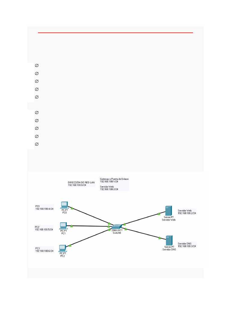 Práctica_Configurar Servidor Web y DNS en Packet Tracer | PDF