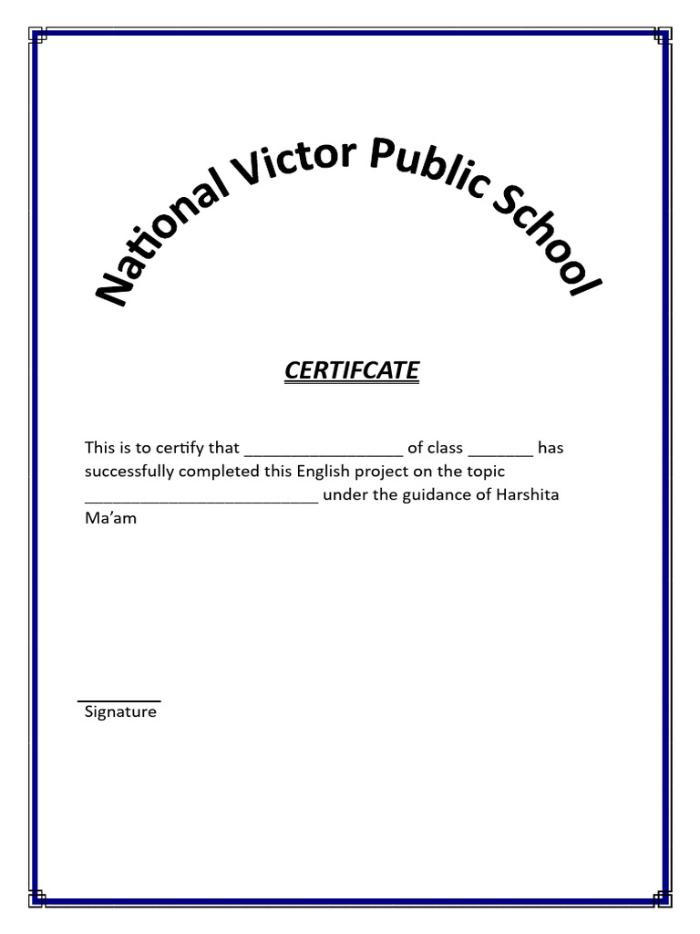 Project certificate | PDF