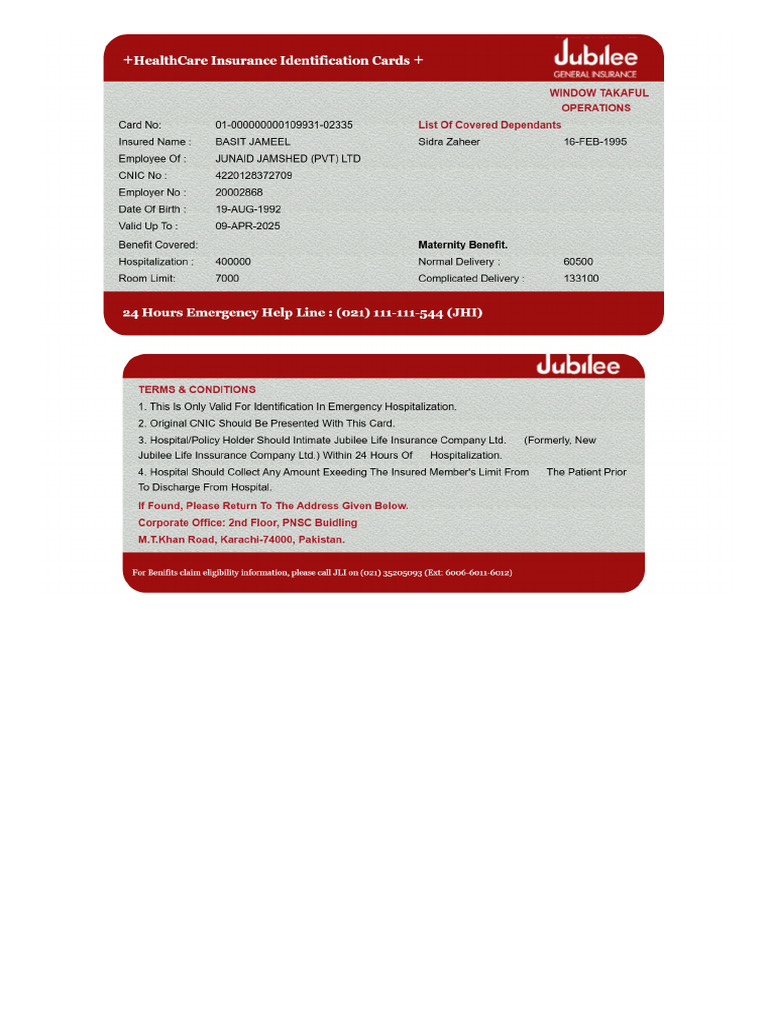HealthCard - Basit | PDF