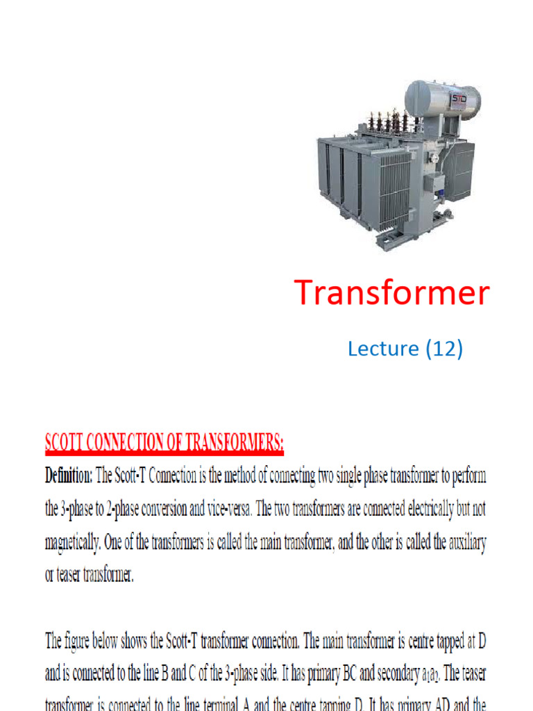 lecture-(12) | PDF | Transformer | Power Engineering
