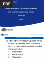 Grade 12 Vertical Projectile Motion Exercises | PDF | Velocity | Motion ...
