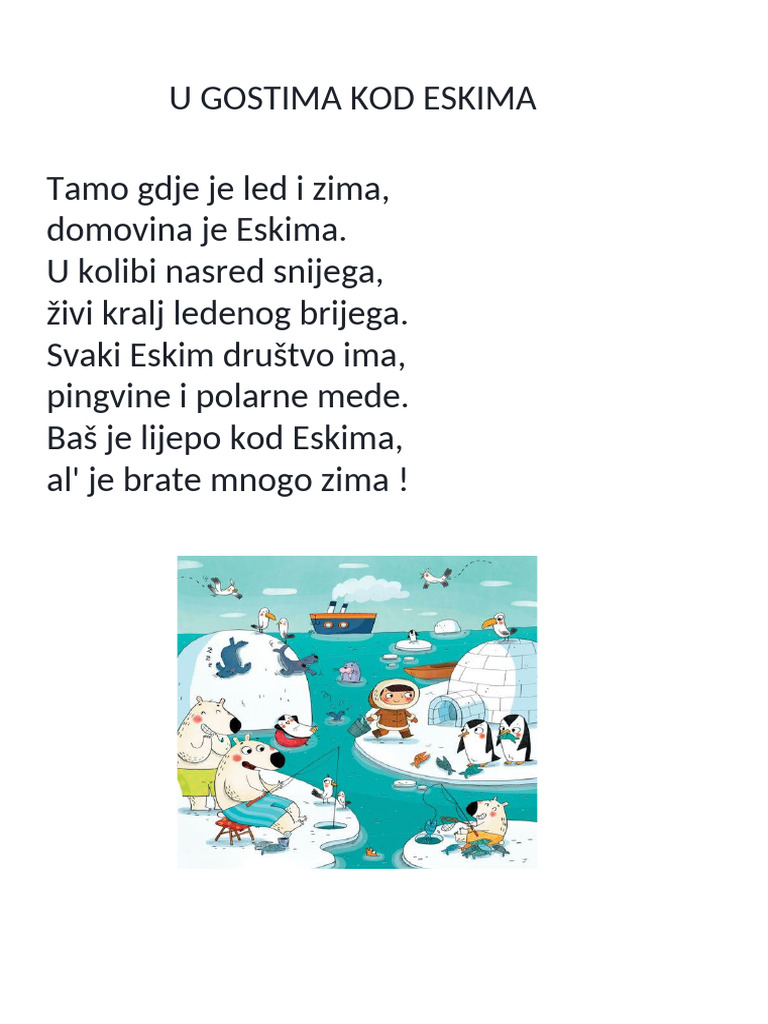 U Gostima Kod Eskima | PDF