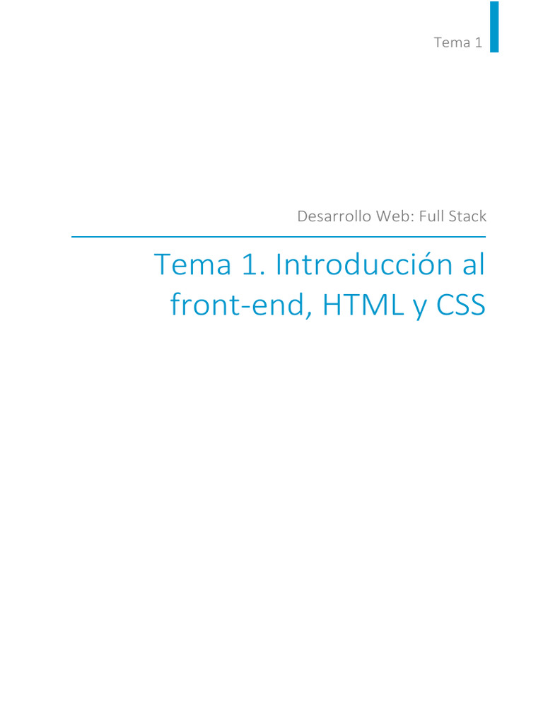 Introducción al Front-End: HTML y CSS | PDF | HTML | Red mundial