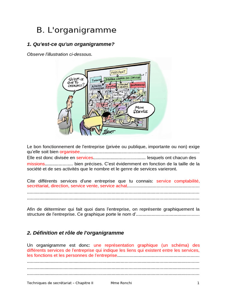 Comprendre l'Organigramme d'Entreprise | PDF | Secrétaire | Business