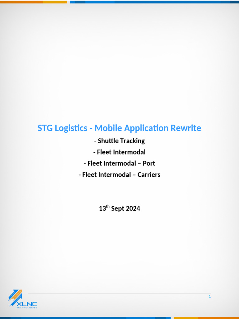 SOW - STG Mobile Application Rewrite | PDF | Login | Logistics