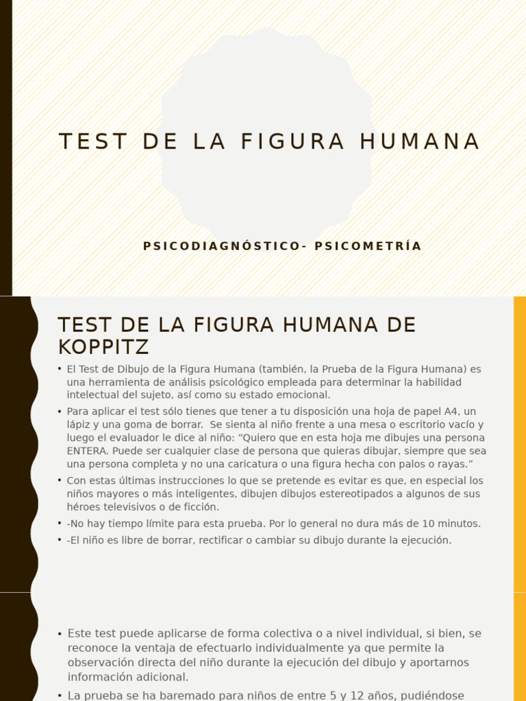 Test Figura Humana Koppitz: Guía y Evaluación | PDF | Ciencias del ...