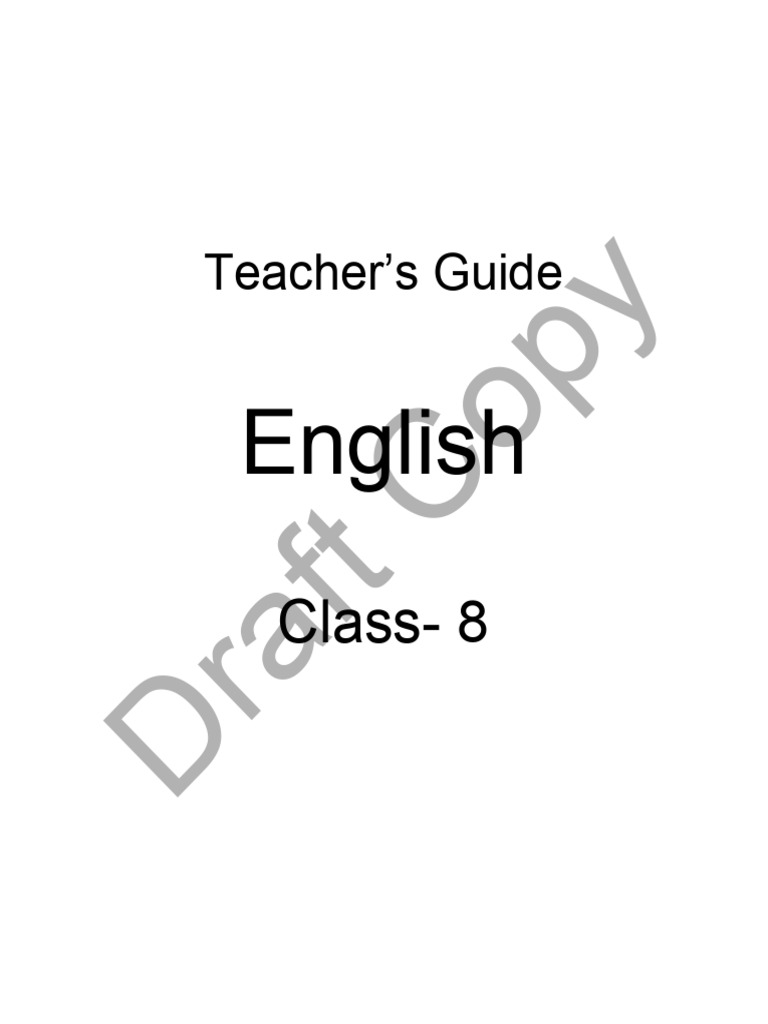 2. TG_English _8 | PDF | Poetry | Teachers