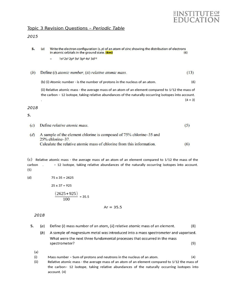 Topic 3 Revision Questions | PDF