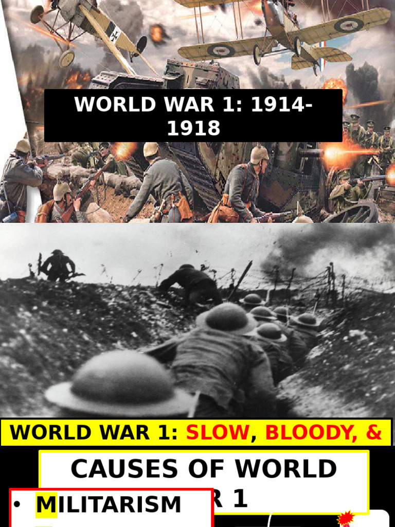 WWI Causes (Student) Power Point-1 | PDF | World War I | Trench Warfare