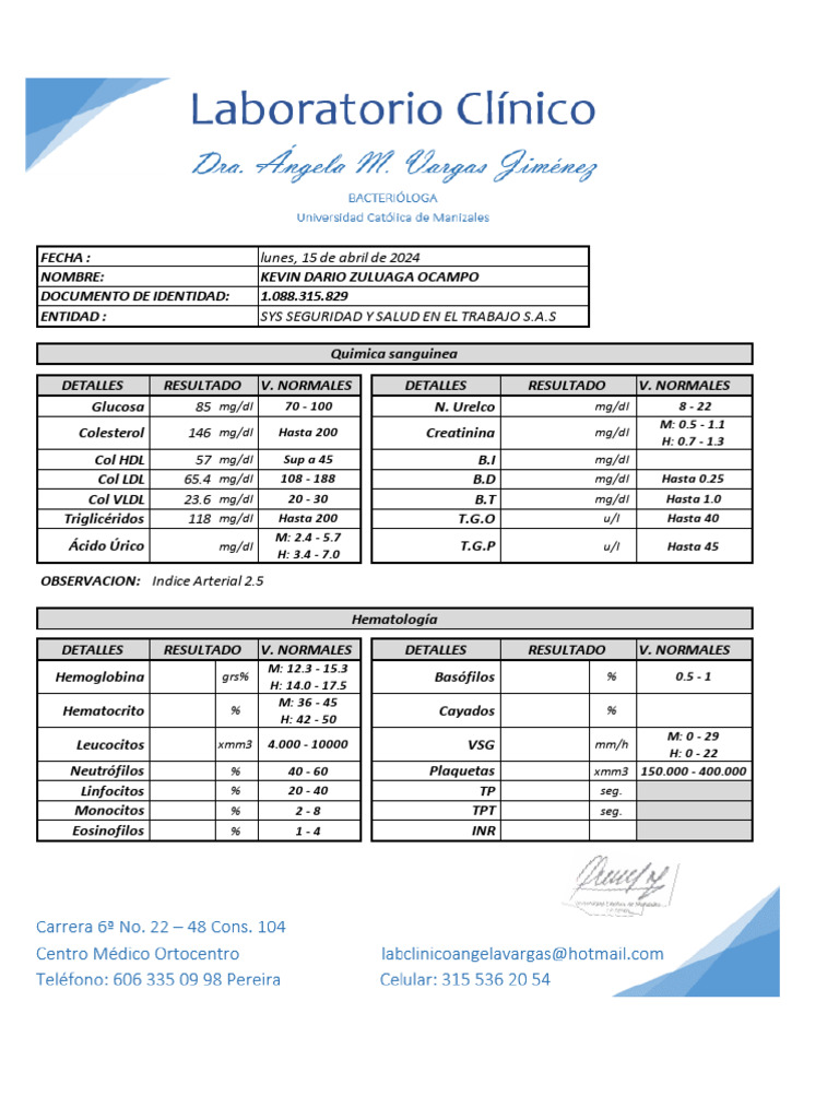 Kevin Dario Zuluaga Ocampo - Laboratorio | PDF | Tejido (biología ...
