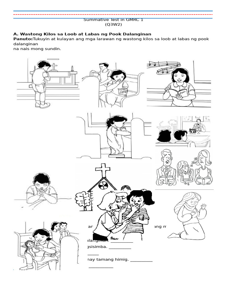 Summative Test in GMRC 1 Q3W2 | PDF