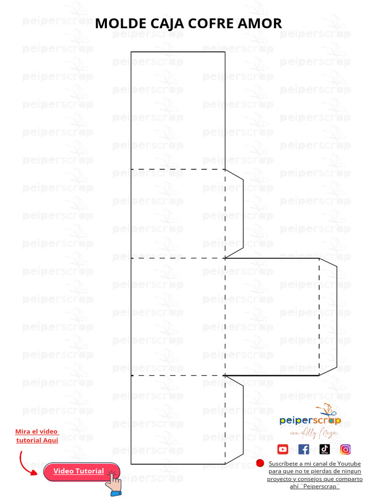 Molde Caja Cofre Amor | PDF