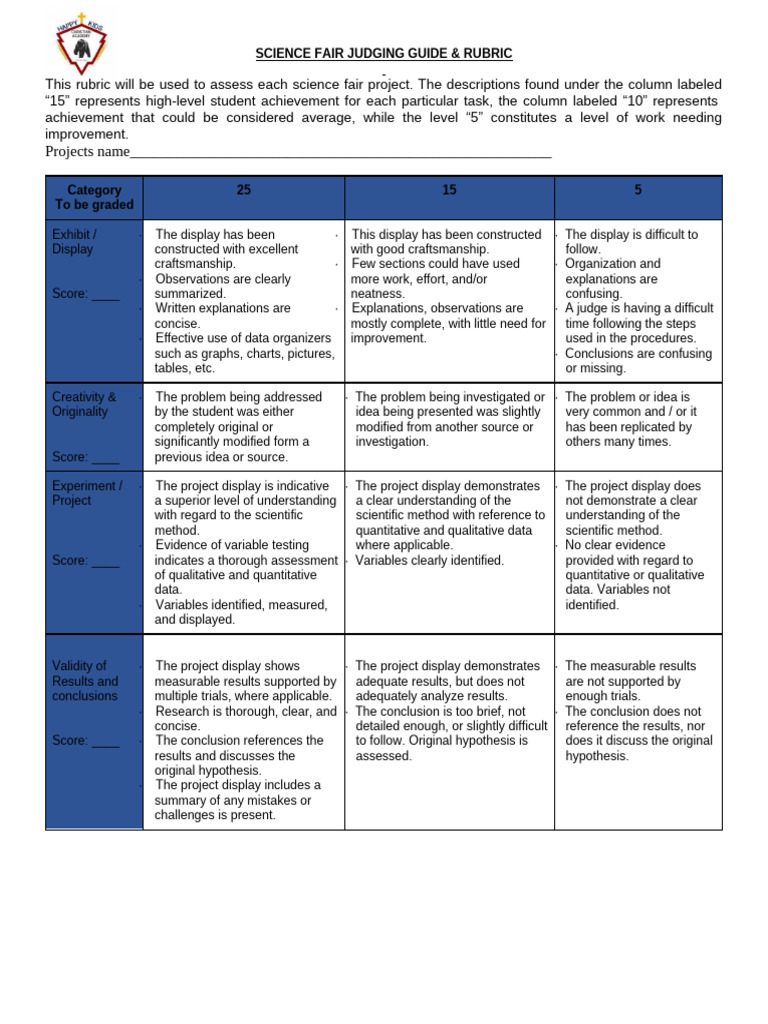 Science Fair Judging Guide | PDF | Qualitative Research | Quantitative ...