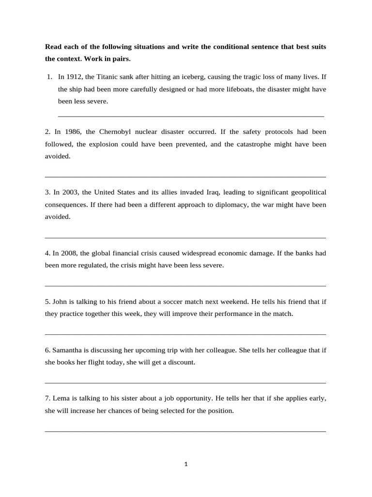 Activities on conditionals 2024 ss | PDF