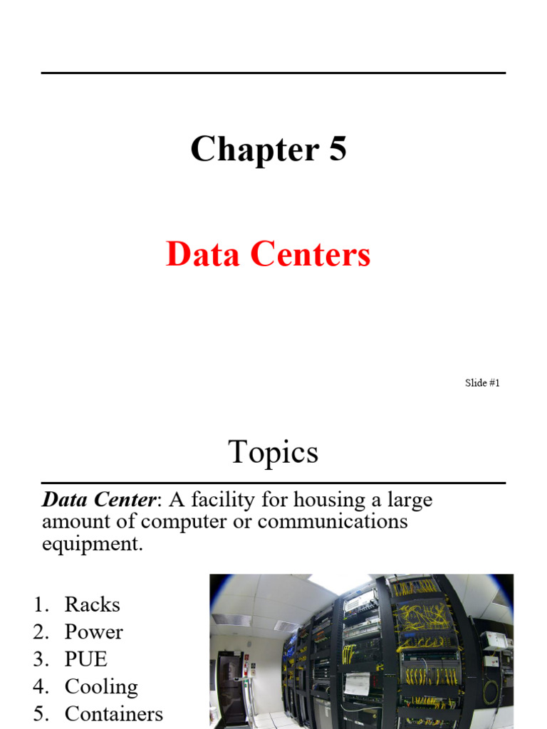 05-Chapter 5 - DataCenters | PDF | Data Center | Manufactured Goods