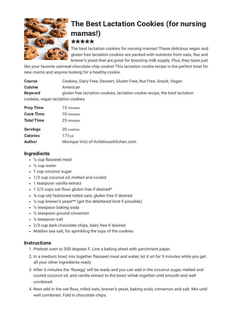The Best Lactation Cookies (For Nursing Mamas!) - Ambitious Kitchen ...
