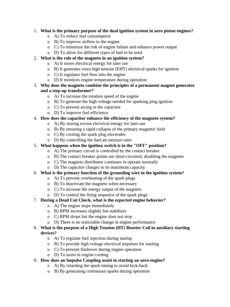 Ignition 5 - Piston Engine | PDF | Ignition System | Engines