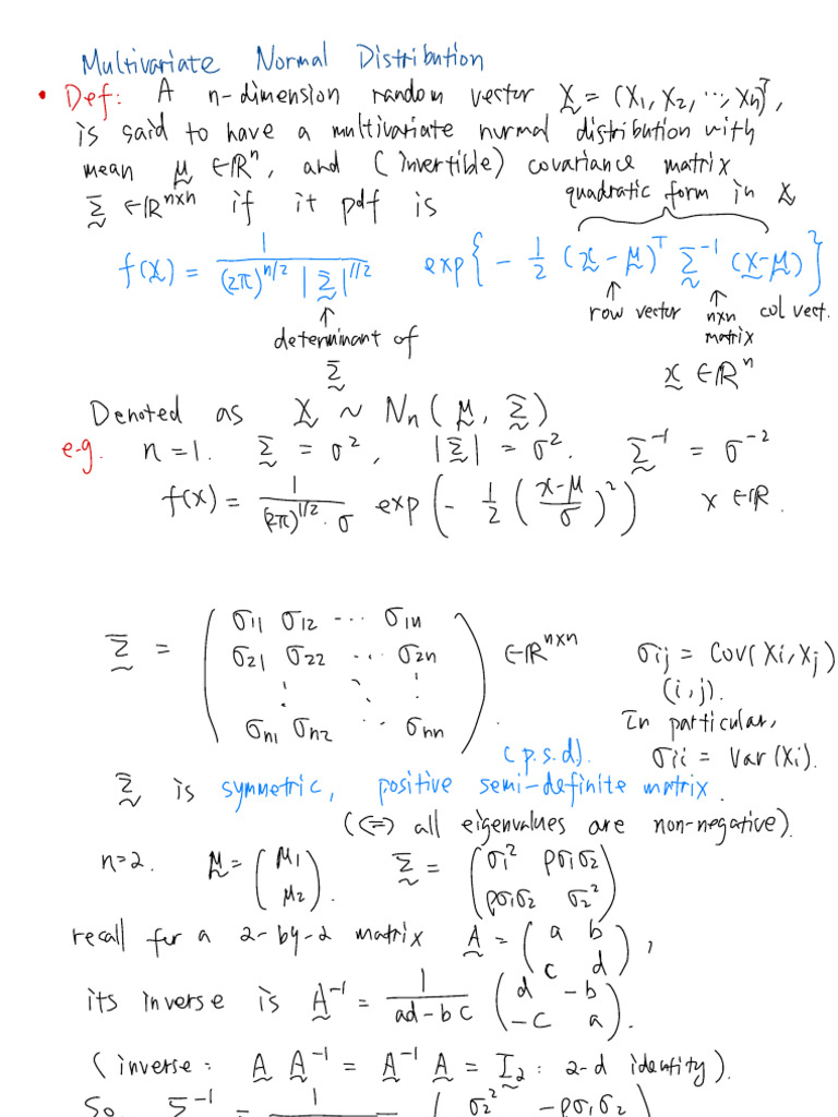 Multivariate Normal Distribution Guide | PDF | Operator Theory ...