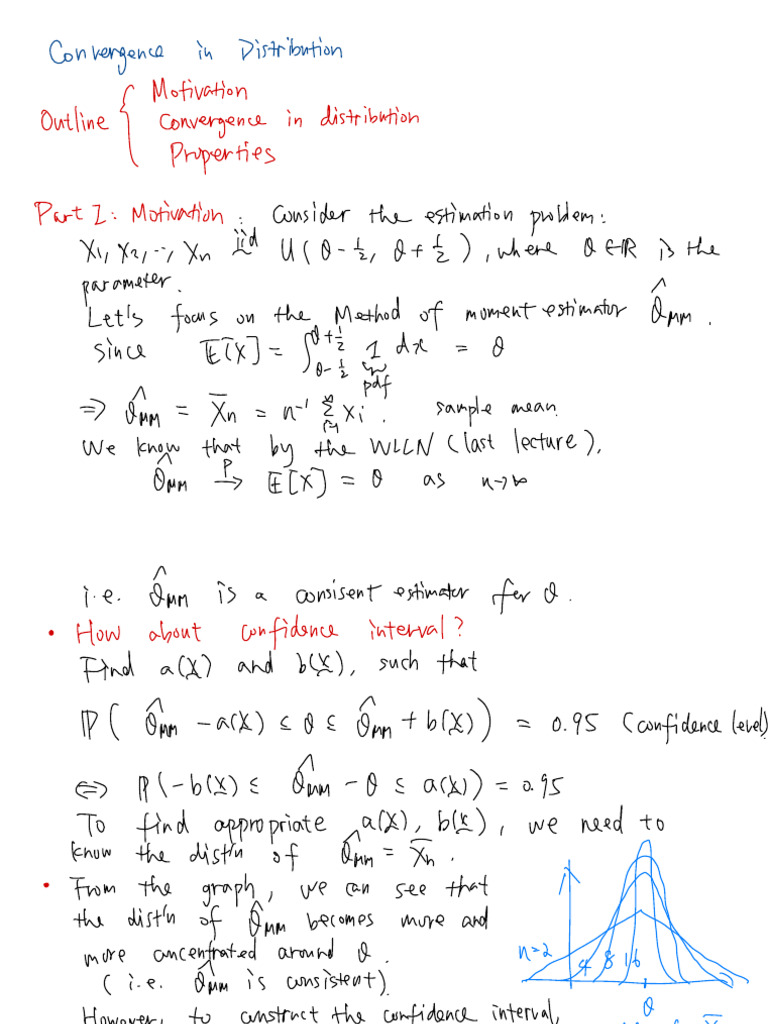 Week 12 - Convergence in Distribution | PDF | Mathematical Objects ...