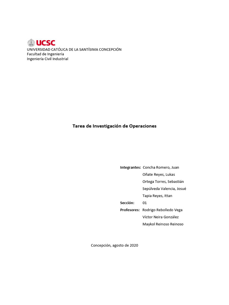 Tarea Io Catedra Ortega Sepulveda Concha Oñate Tapia | PDF | Objetos ...