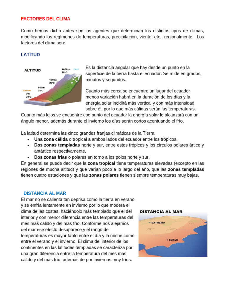 Elementos y factores del clima | PDF | Clima | Ecuador