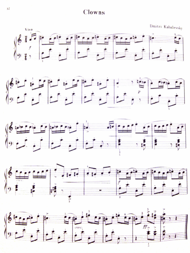 Clowns Kabalevsky | PDF