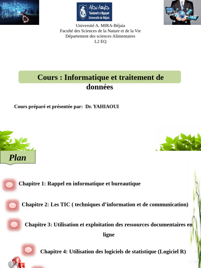 Chapitre 1 | PDF | Informatique | Matériel informatique