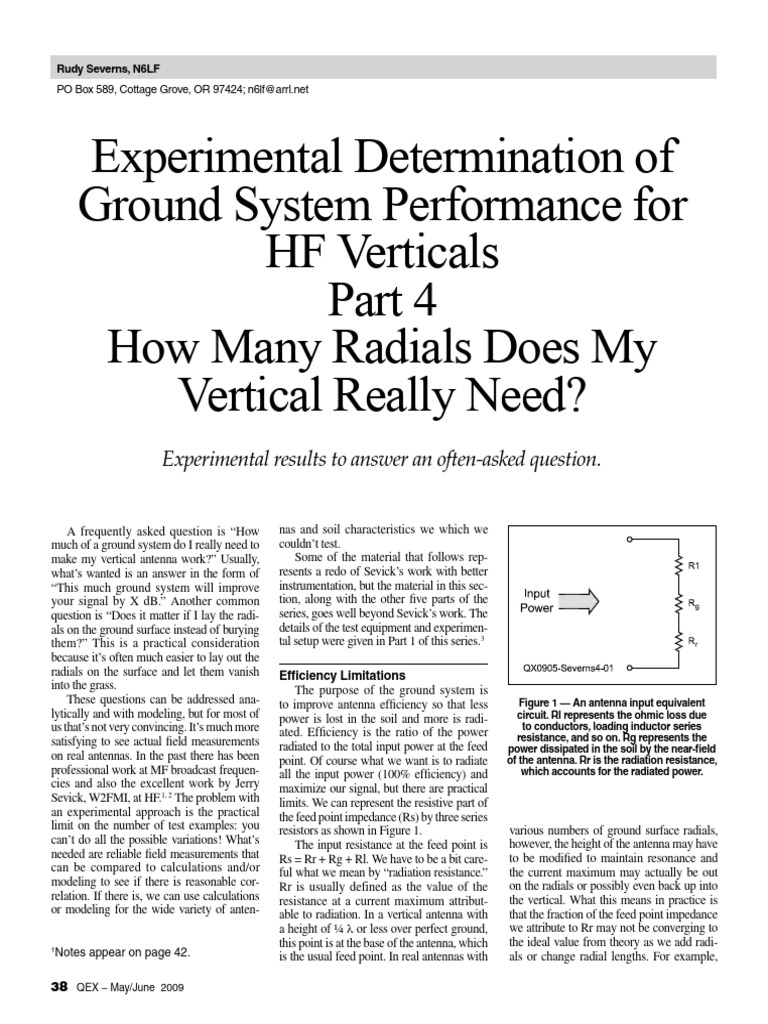Ground System Needs for HF Verticals | PDF | Antenna (Radio ...