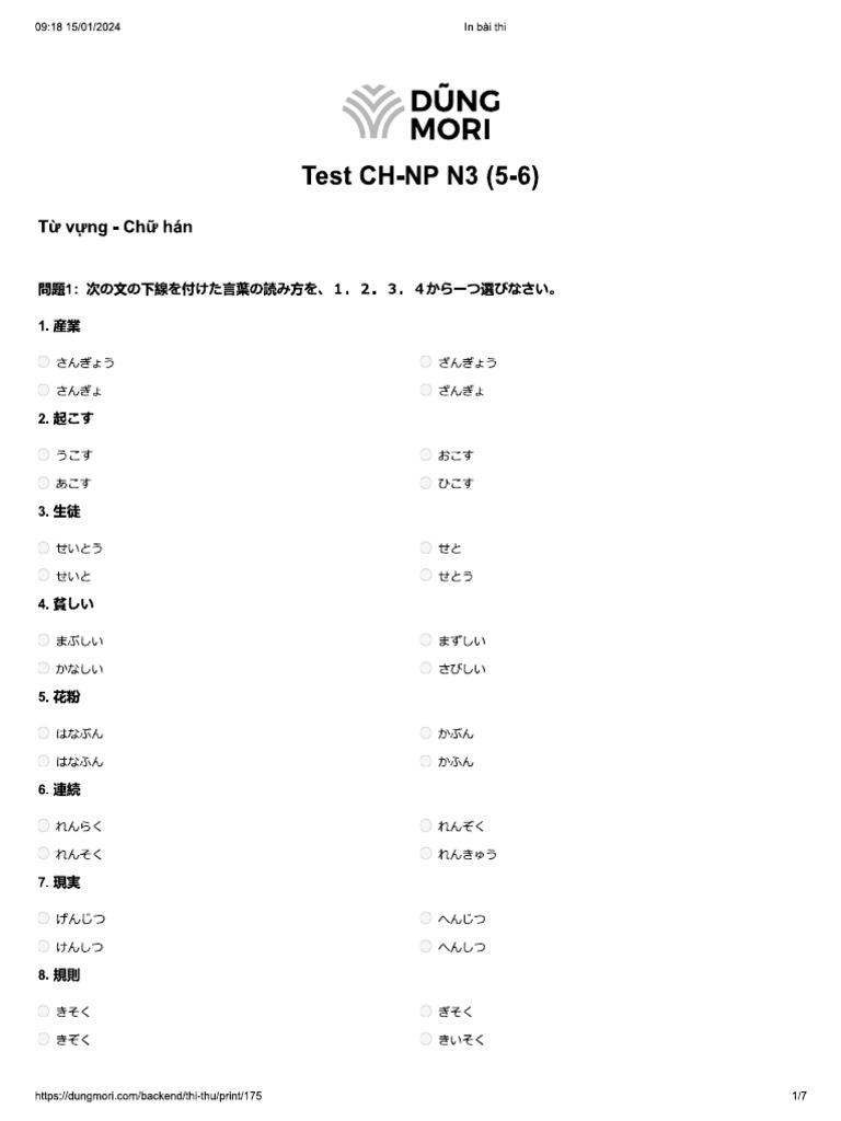 Test CH-NP (5-6) 15.1.24 | PDF