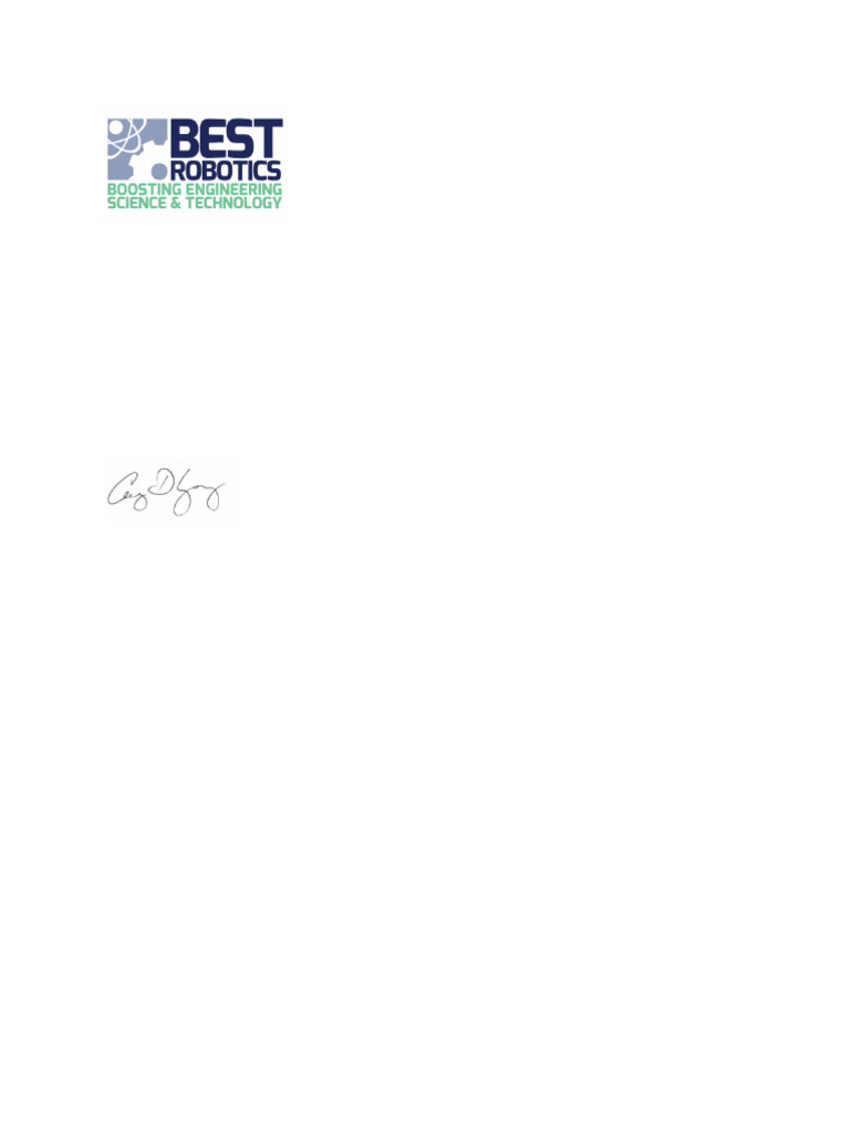 Consent To Use BEST Robotics Logo | PDF