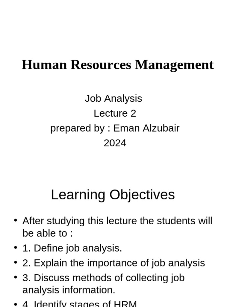 Human Resource Management -Lecture 2-2024(6) | PDF | Human Resource Management | Business