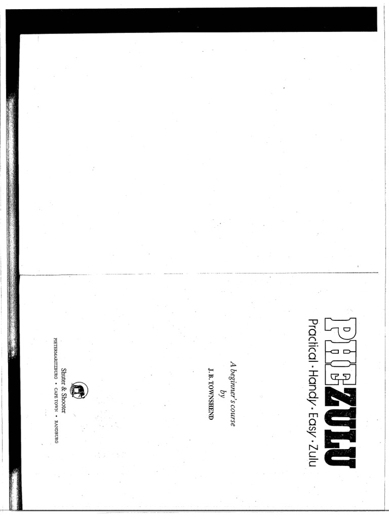 PheZulu - Townshend J - B - Pietermaritzburg - Shuter and Shooter, 1990 ...