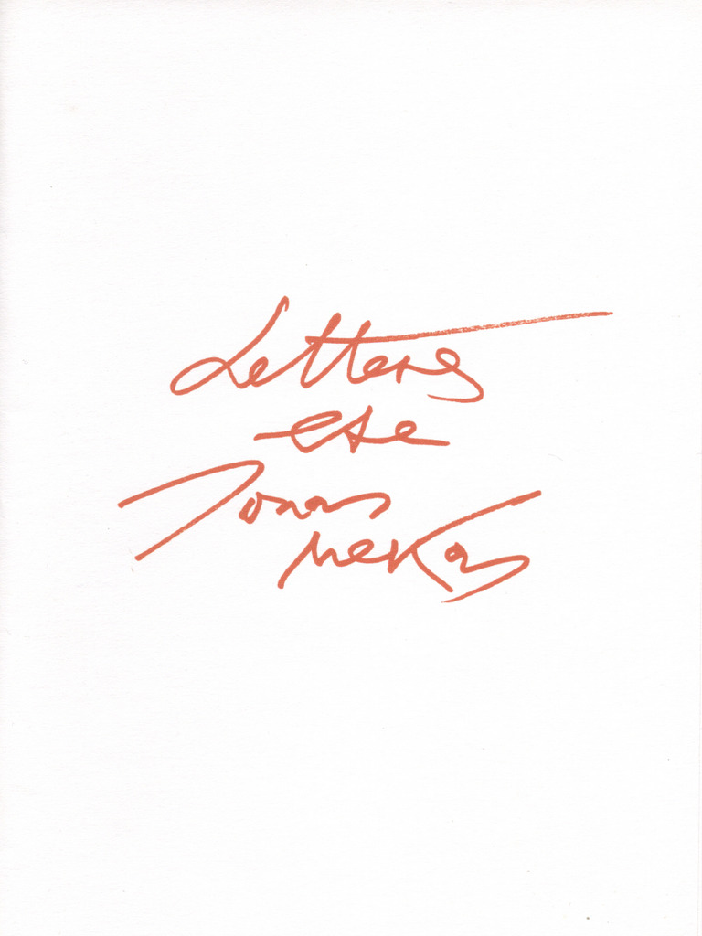 Mekas Jonas Letters Etc | PDF