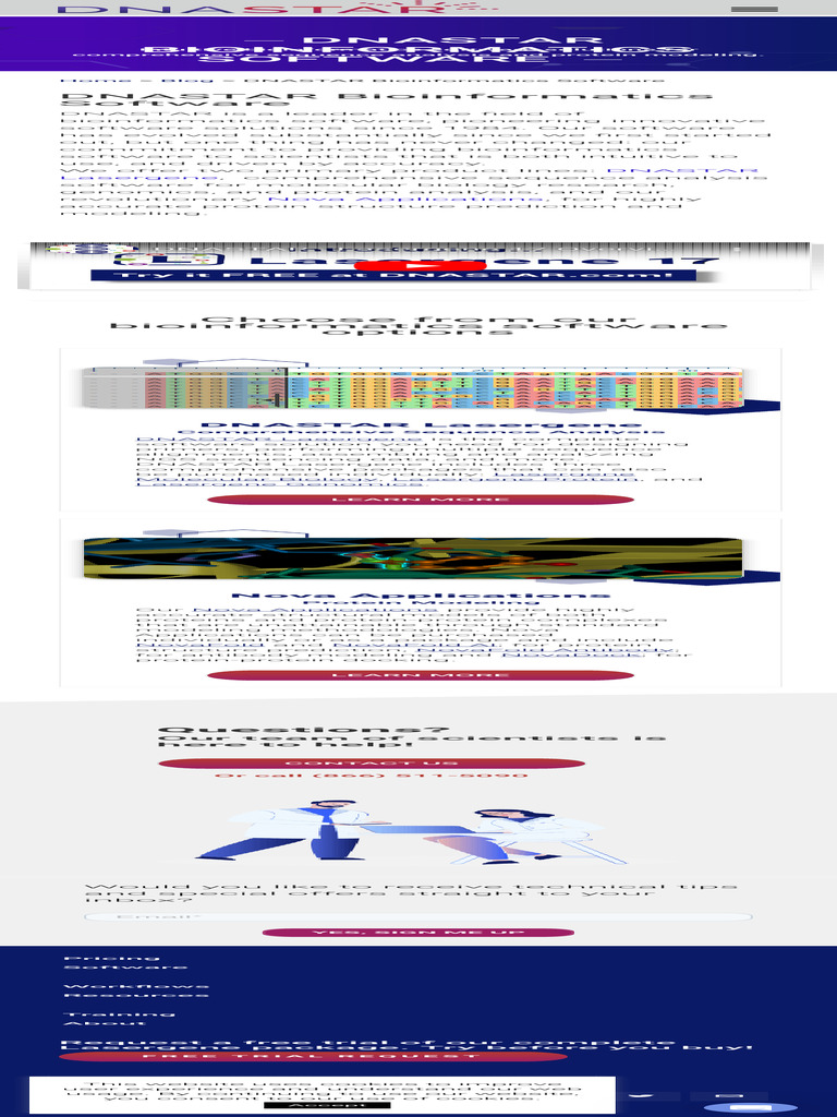 DNASTAR Lasergene Bioinformatics Software | PDF | Bioinformatics | Genetics