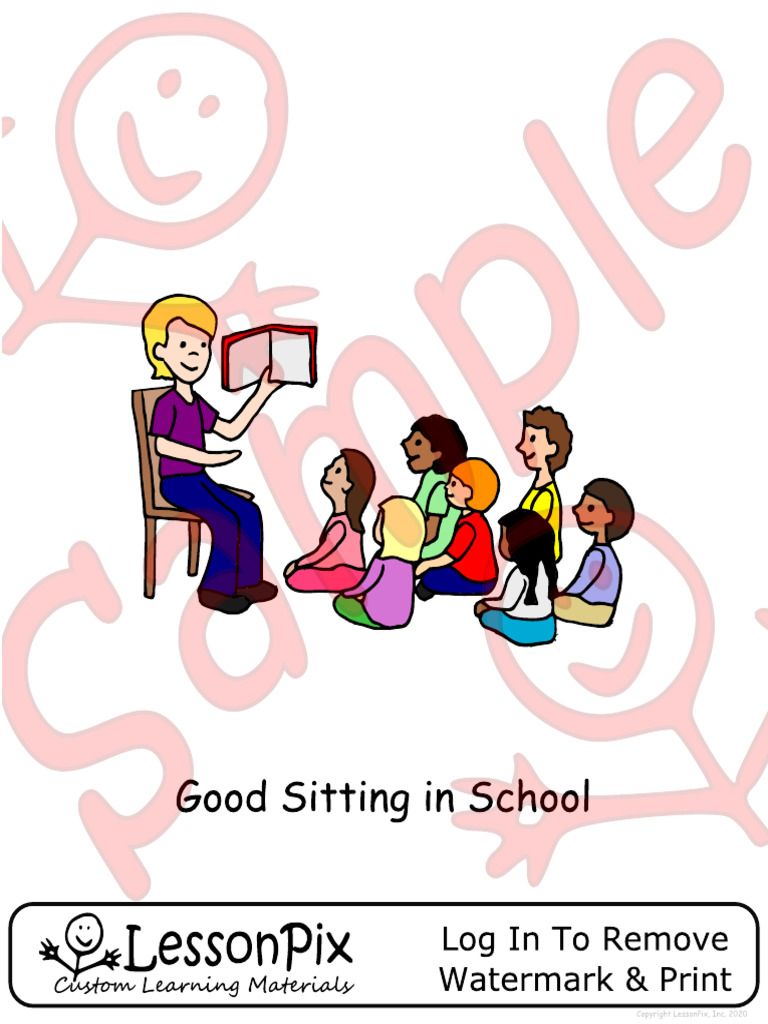 Good+Sitting+in+School+Social+Story Material 18839837 | PDF