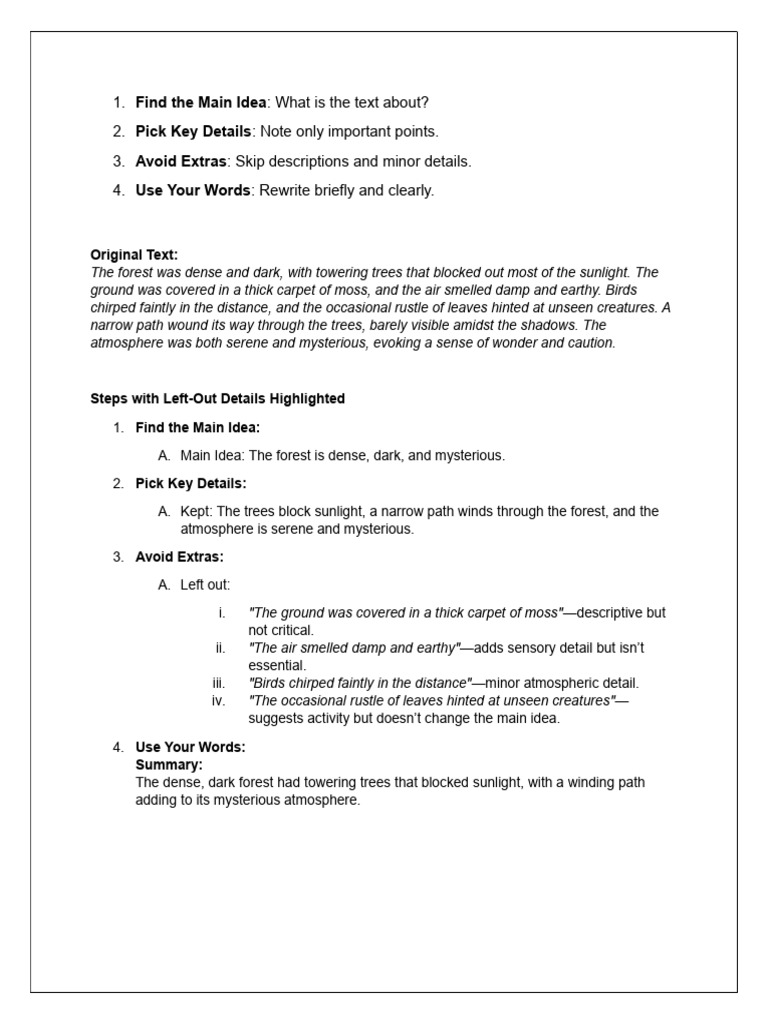 summary notes lesson 2 resource | PDF