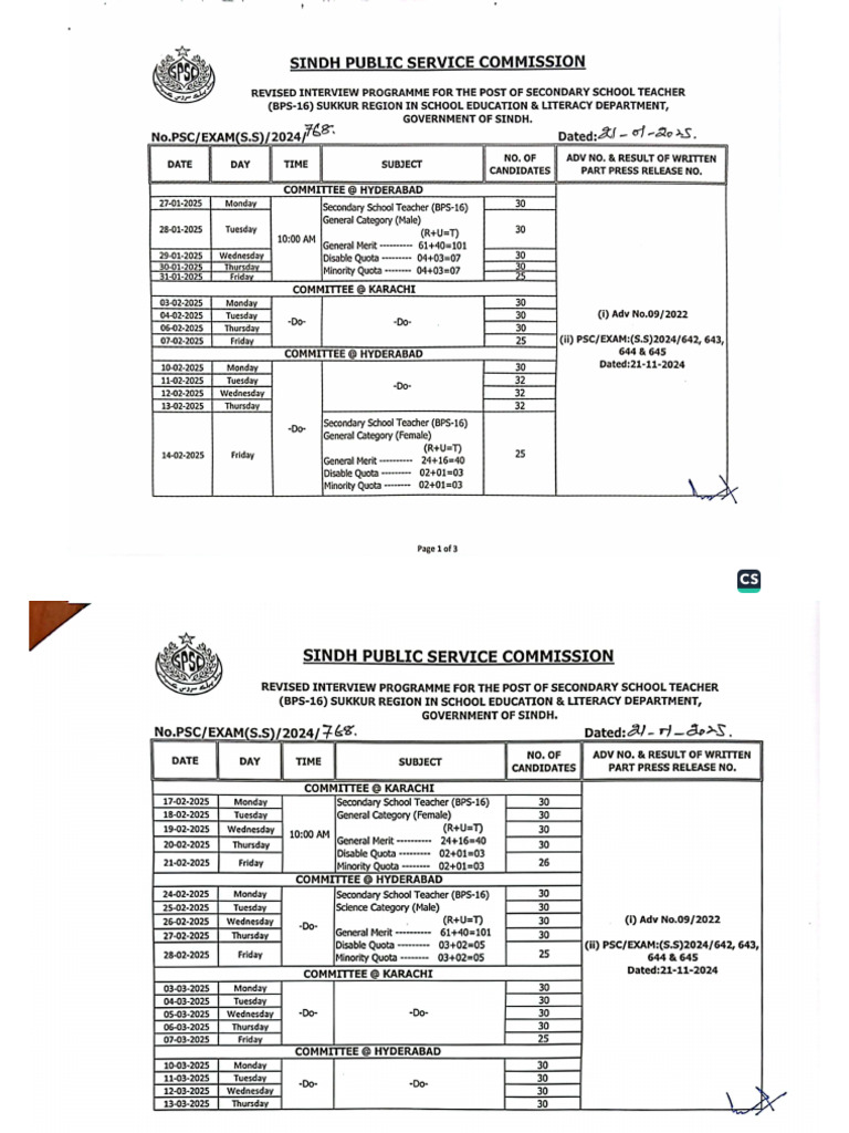 Revised IP SST Sukkur | PDF